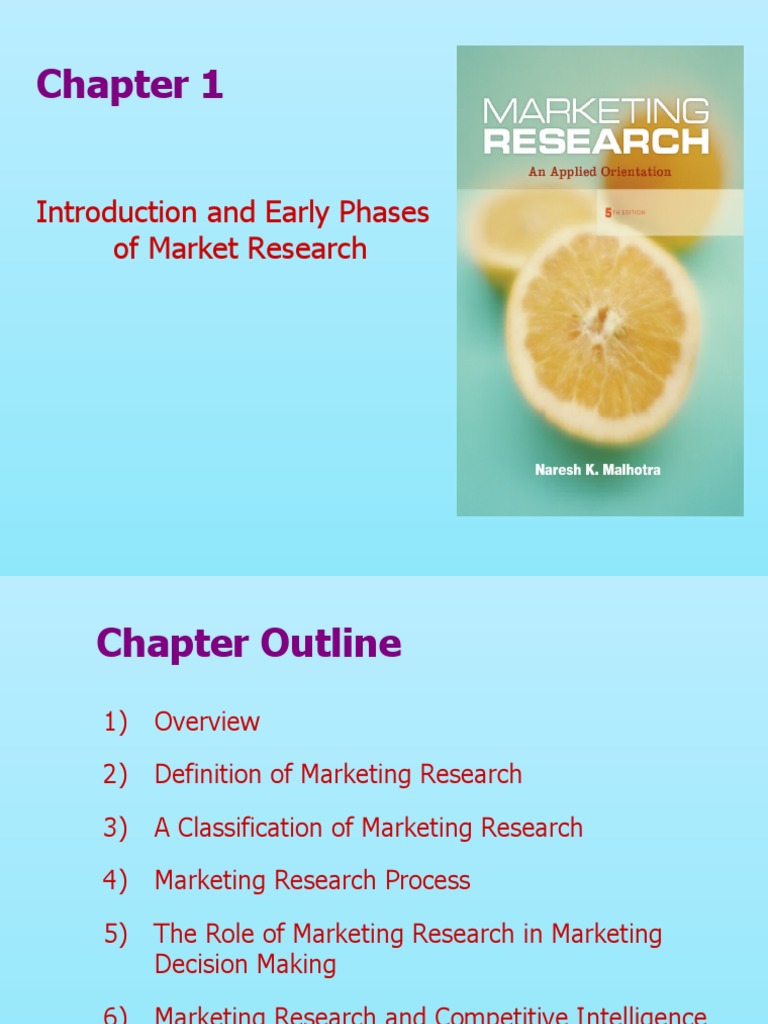 CH 1. Introduction and Early Phases of Market Research | PDF ...
