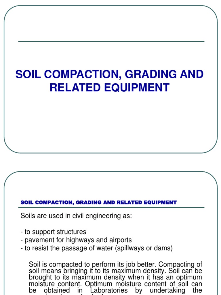 Soil Compaction, Grading Equipment, and Production Rate Calculations ...