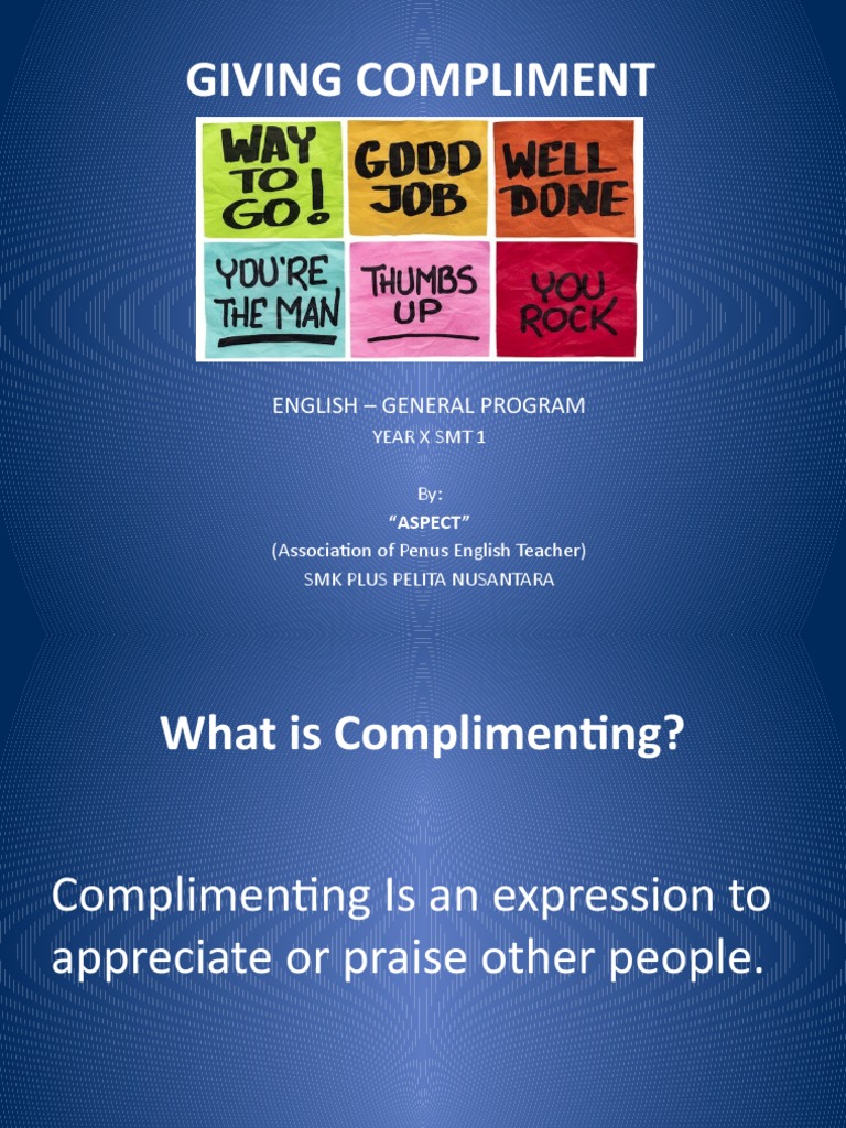 Giving Compliment: English - General Program | PDF