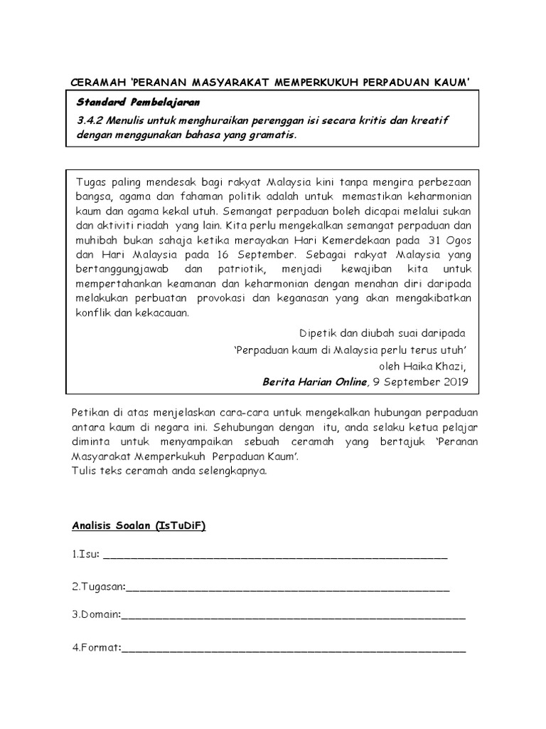 Karangan Ceramah | PDF