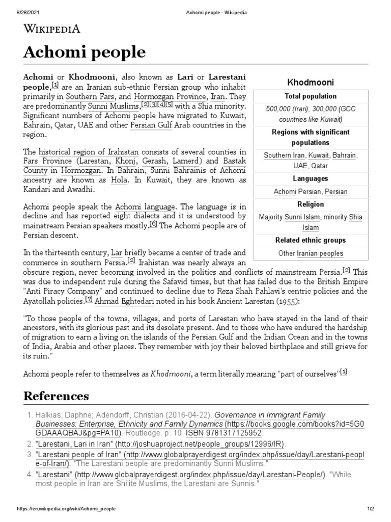 Facts About The Achomi People | PDF | Middle East | Western Asia
