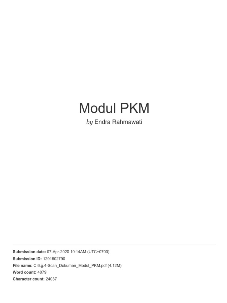 Modul PKM: by Endra Rahmawati | PDF