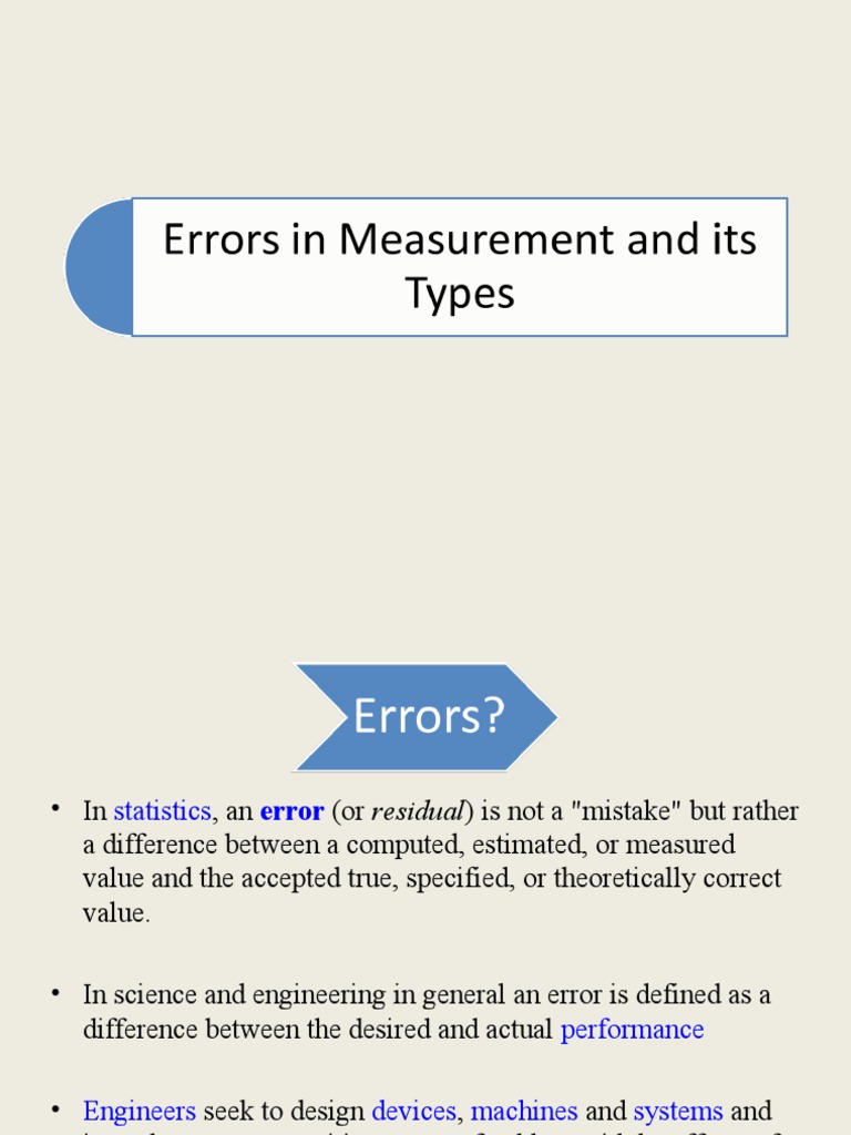 Types of Errors | PDF | Observational Error | Scientific Method
