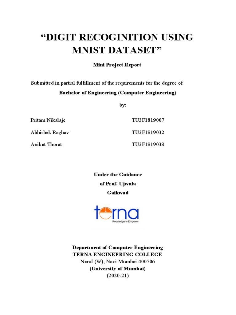 ML MiniProject Report | PDF | Machine Learning | Python (Programming ...