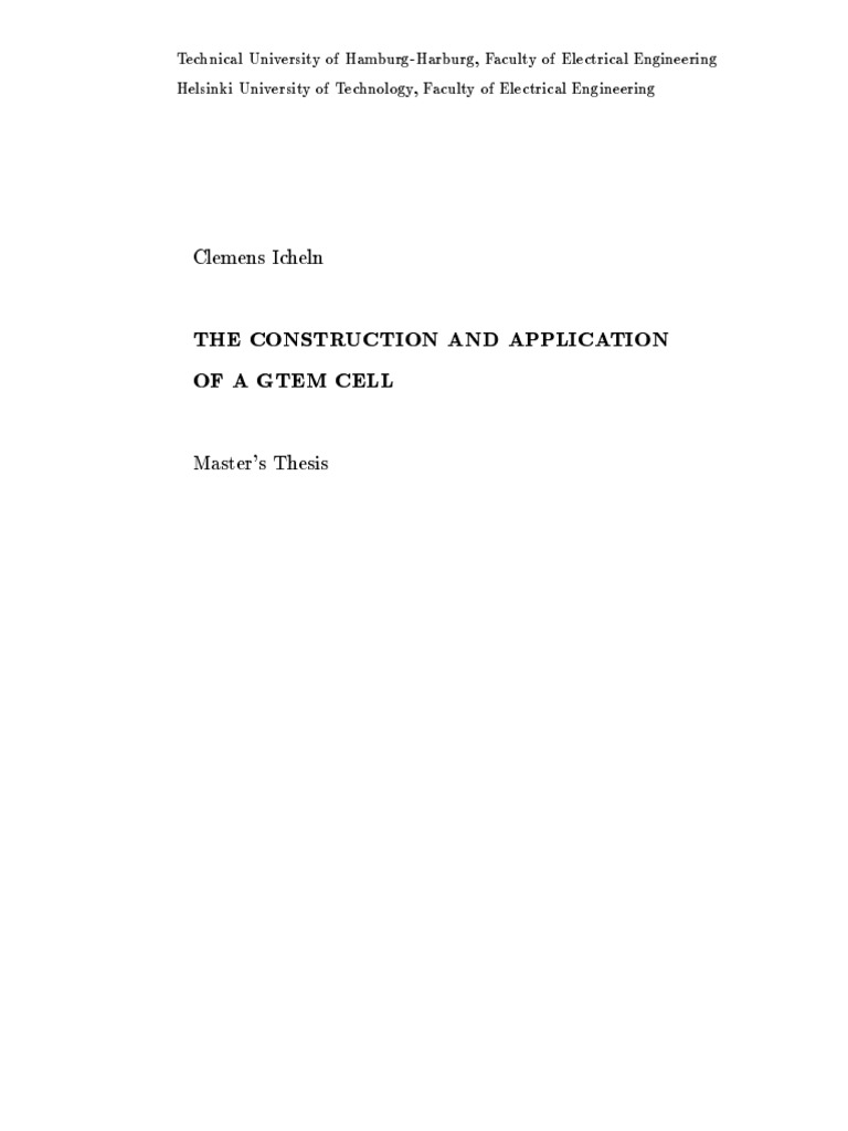 GTEM Cell Construction & Application | PDF | Electromagnetic ...