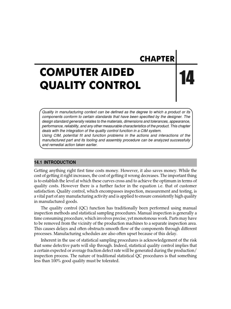 Computer Aided Quality Control | PDF | Computer Aided Design | Computer ...