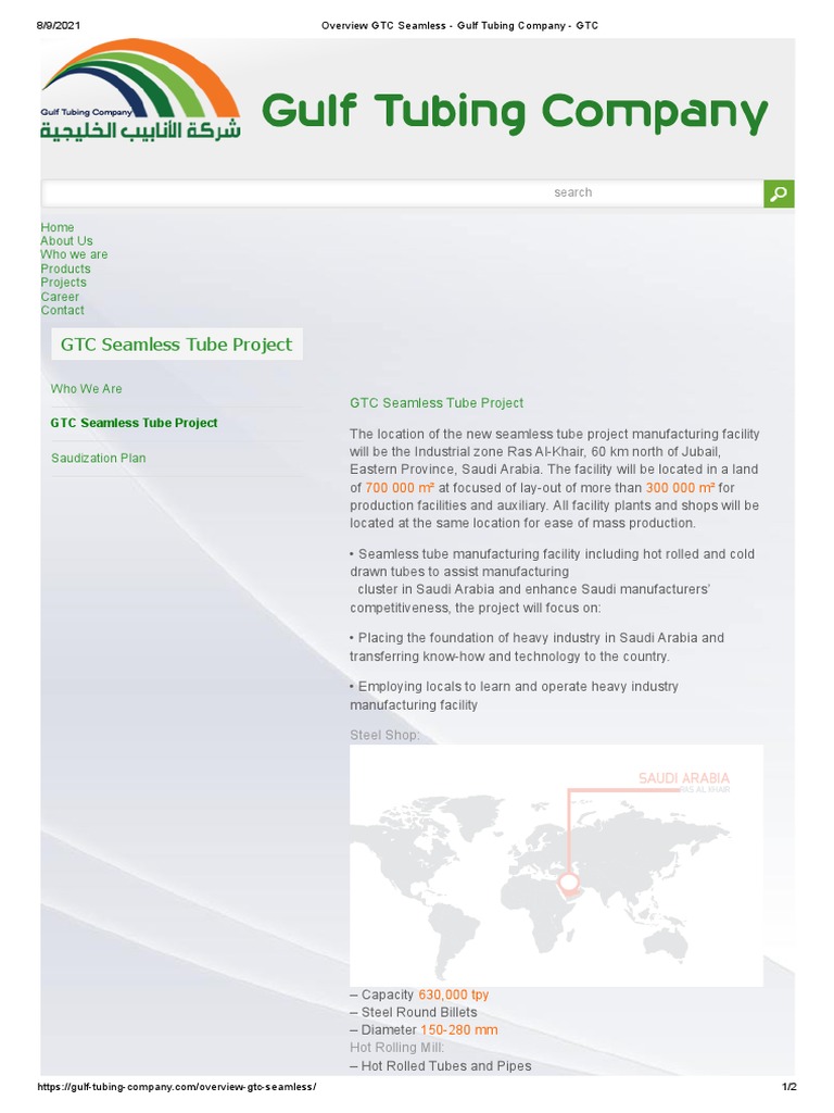 Overview GTC Seamless - Gulf Tubing Company - GTC | PDF | Pipe (Fluid ...