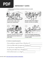 Ficha El Sacrificio de Isaac-2° Maestra Janet | PDF | Abrahán | Sarah