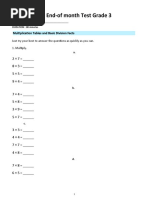 Grade 3 End-of-Year Math Assessment | PDF | Teaching Methods & Materials