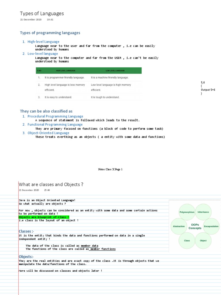 Computer Notes Class 9TH Icse | PDF | Object (Computer Science) | Class ...