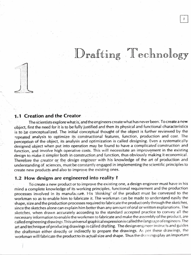 CHAPTER - 01 - Drafting Technology | PDF | Technical Drawing | Computer ...