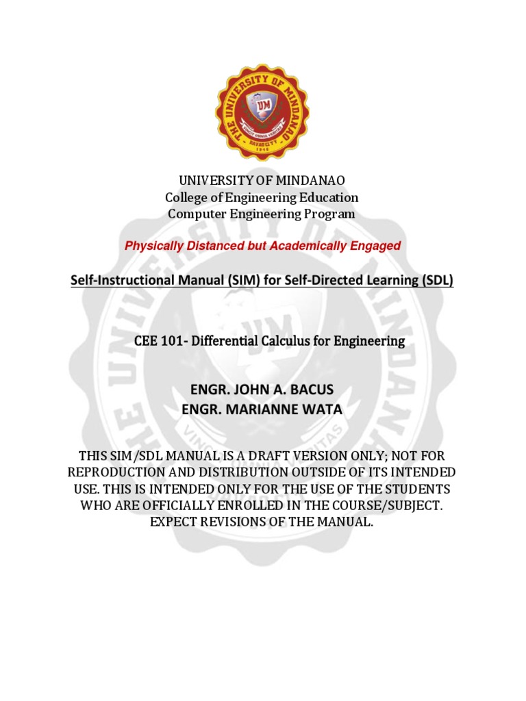 Cee Cpe Cee-101 Wata Bacus-Jterm | PDF | Function (Mathematics) | Variable (Mathematics)