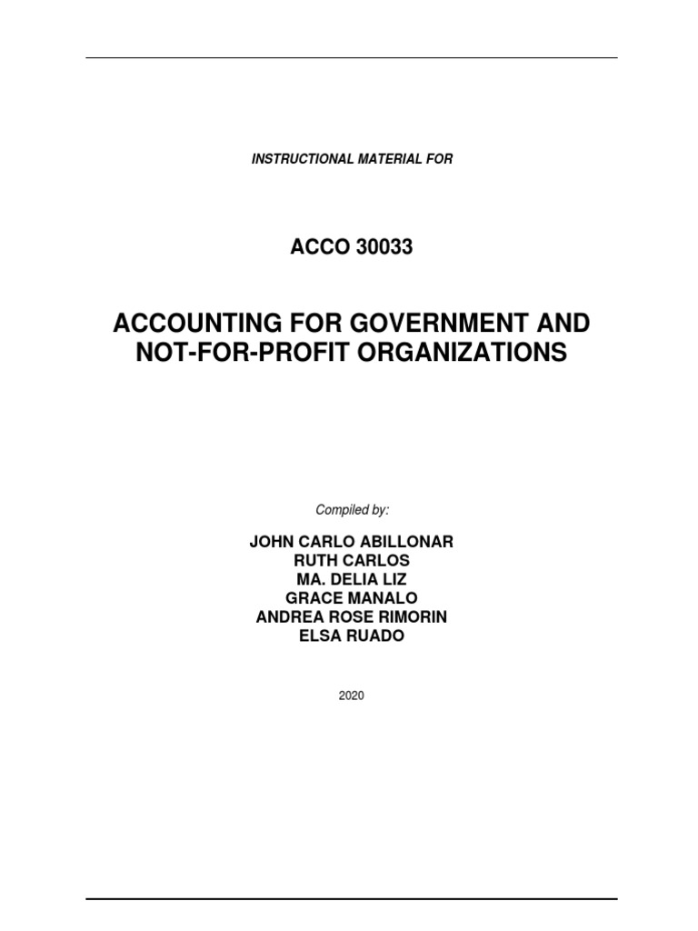 ACCO 30033 Full Module | PDF | Budget | Accounting