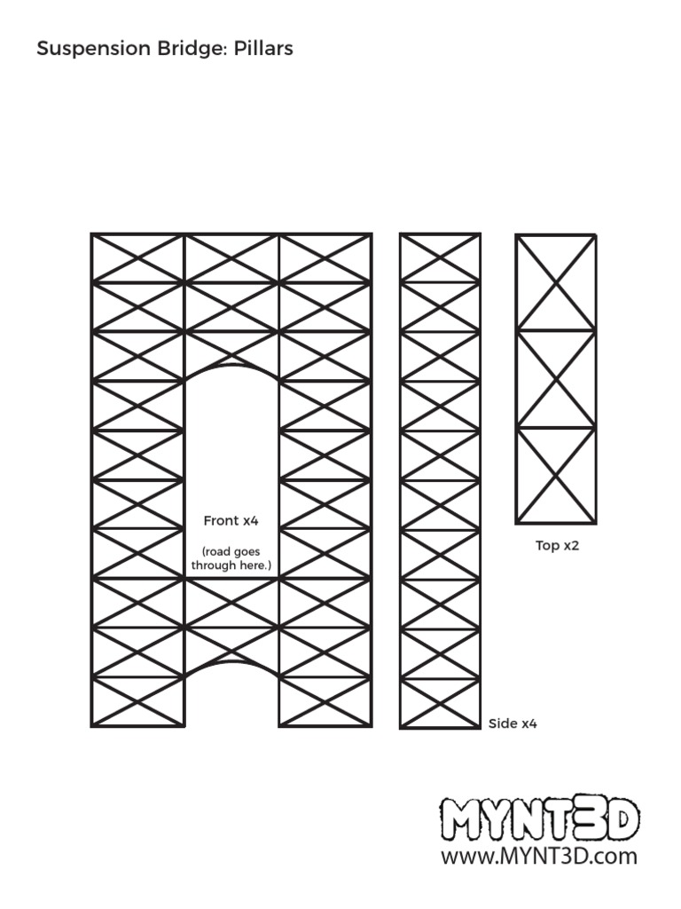 3D Pen Suspension Bridge Stencil | PDF