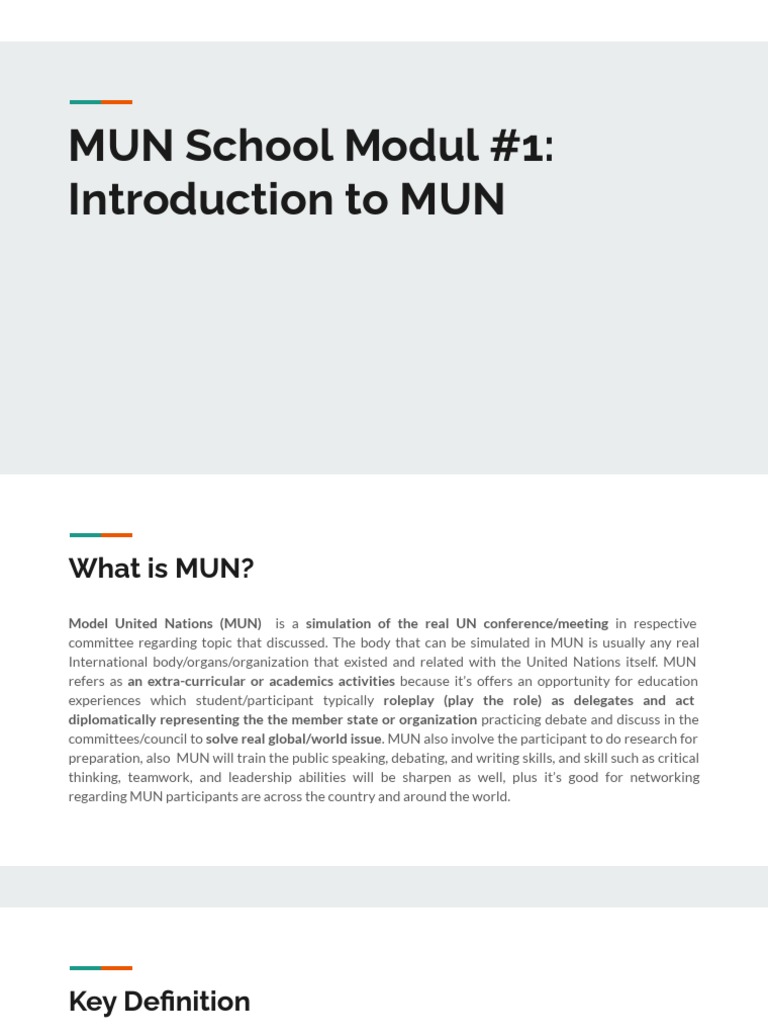 #1 MUN School Modul | PDF