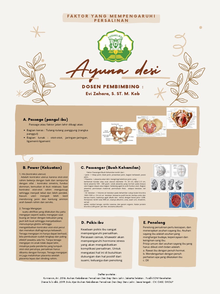 Poster Faktor Faktor Yang Mempengaruhi Persalinan | PDF