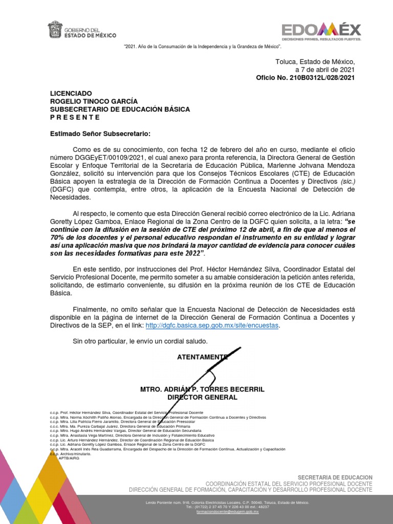 Oficio 028 Basica | PDF