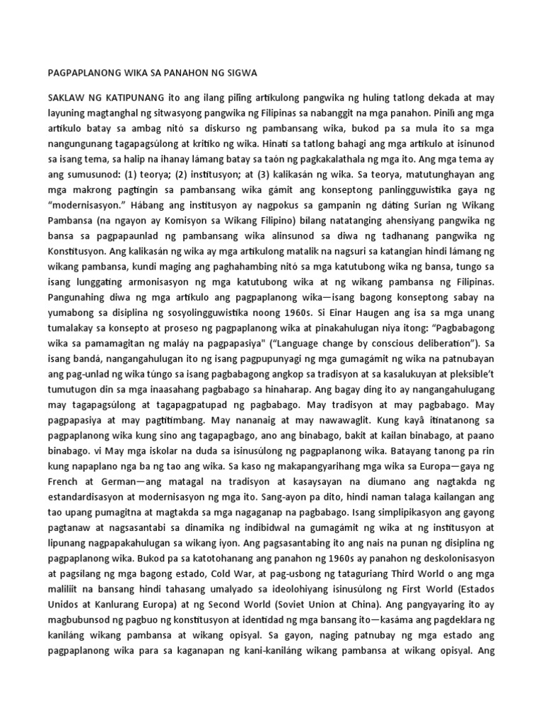 RRL-FILIPINO Fil | PDF