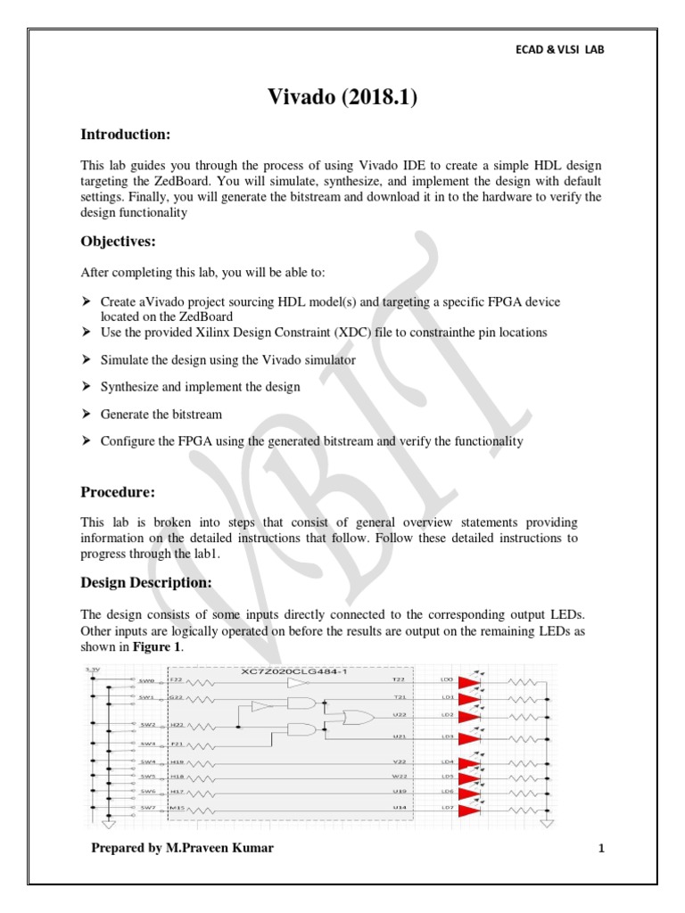 ECAD and VLSI Lab Manual | PDF | Hardware Description Language | Logic Gate