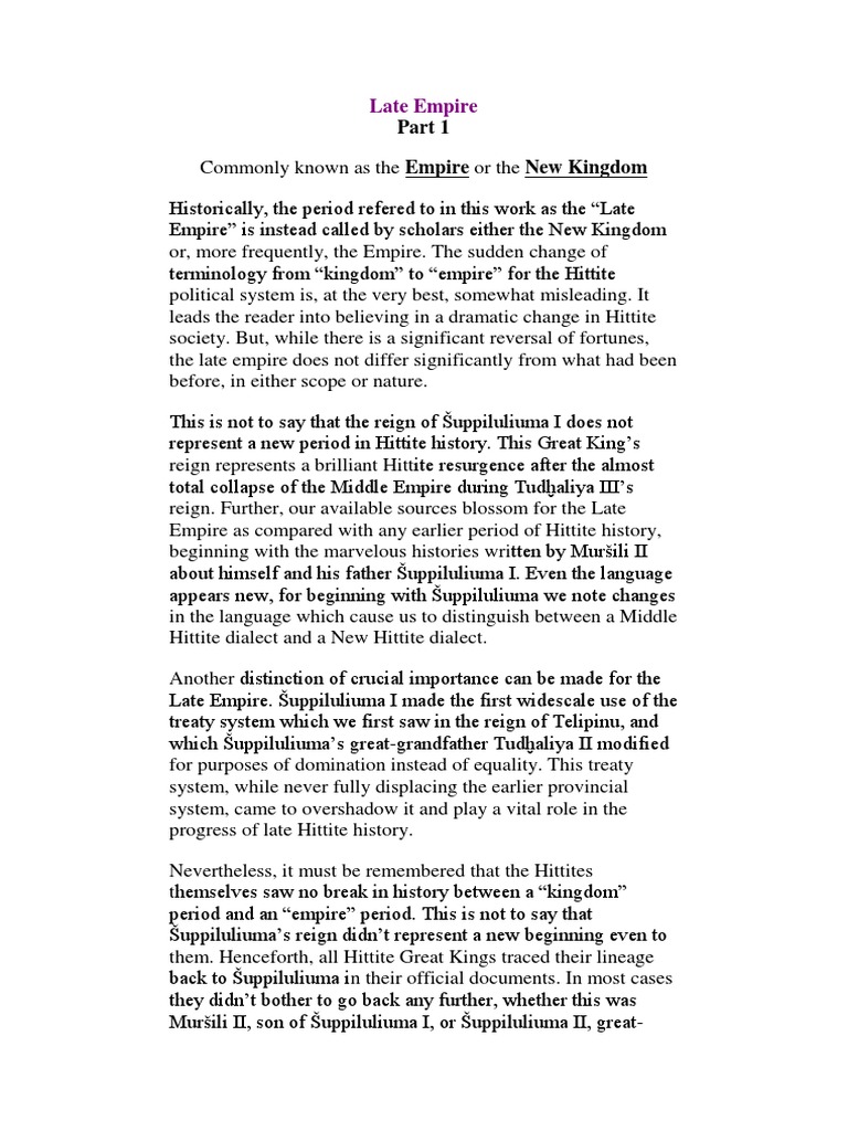 Late Empire | PDF | Hittites