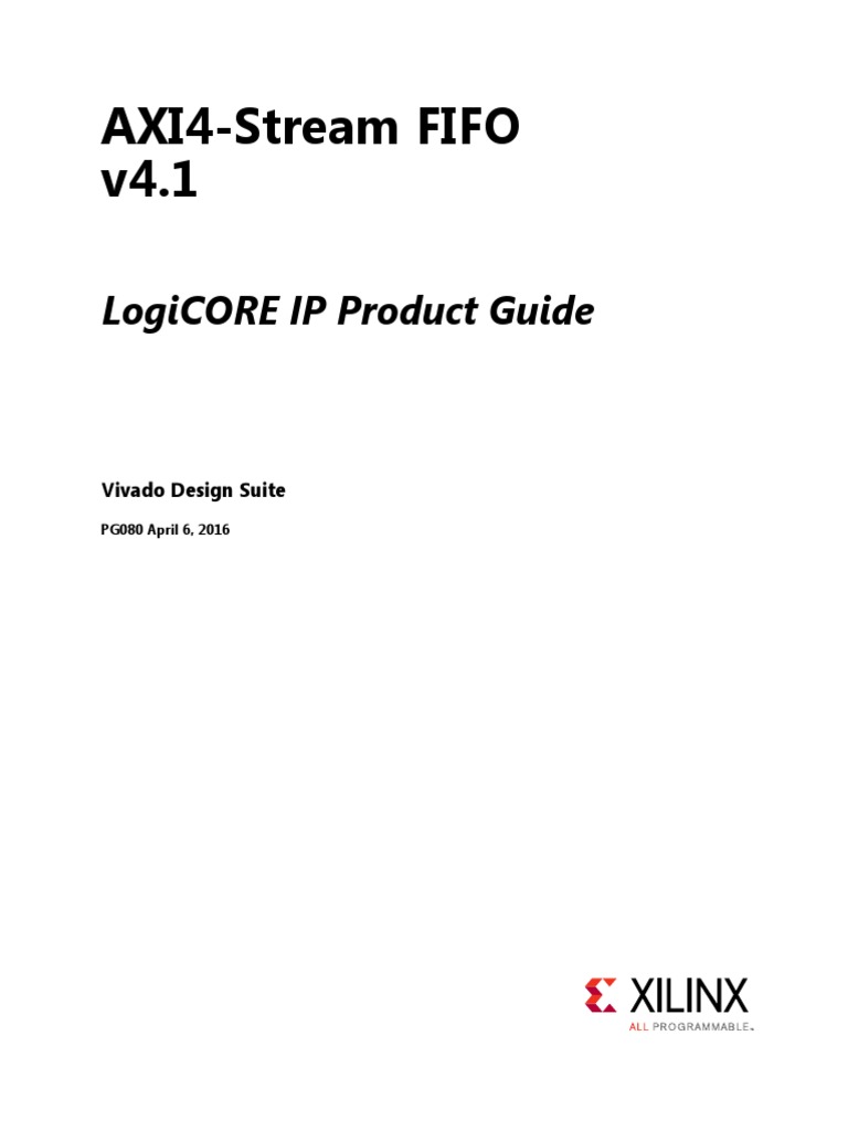 Pg080 Axi Fifo Mm S Pdf Field Programmable Gate Array Vhdl 