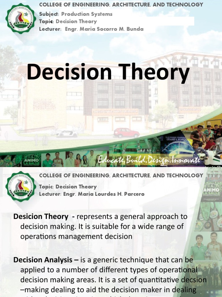 Decision Theory and Tree | PDF | Decision Making | Mathematical Optimization
