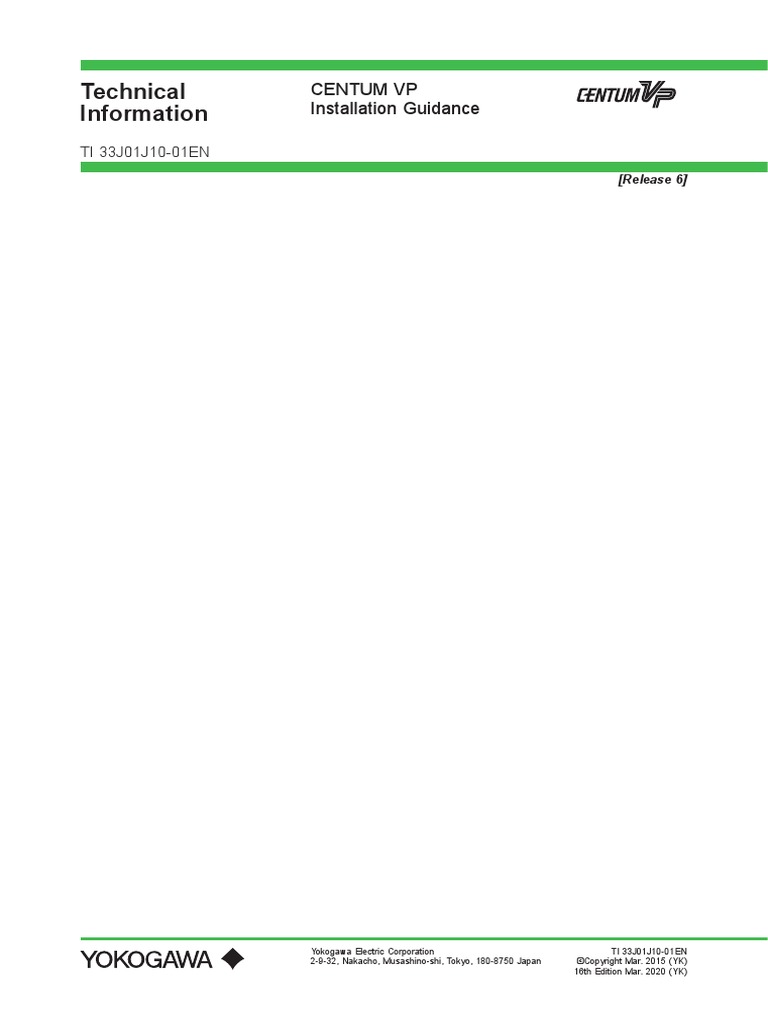 Technical Information: Centum VP Installation Guidance | PDF ...