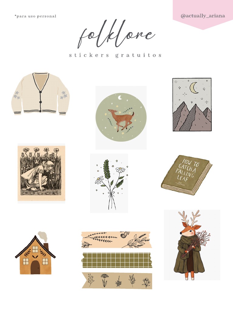 Folklore Stickers A5 | PDF