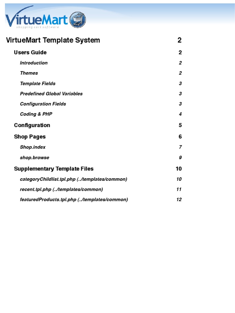 Virtuemart Template System - A Guide | PDF | Php | Html Element