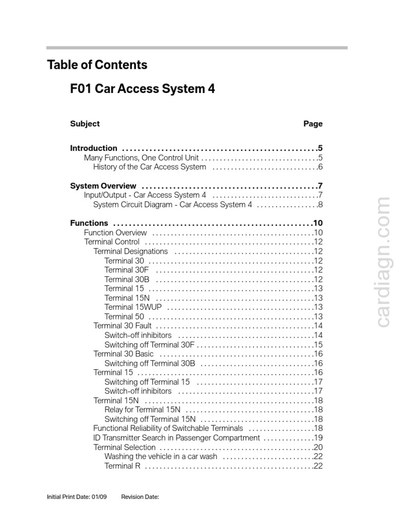 F01 Car Access System 4 | PDF | Electrical Connector | Remote Control