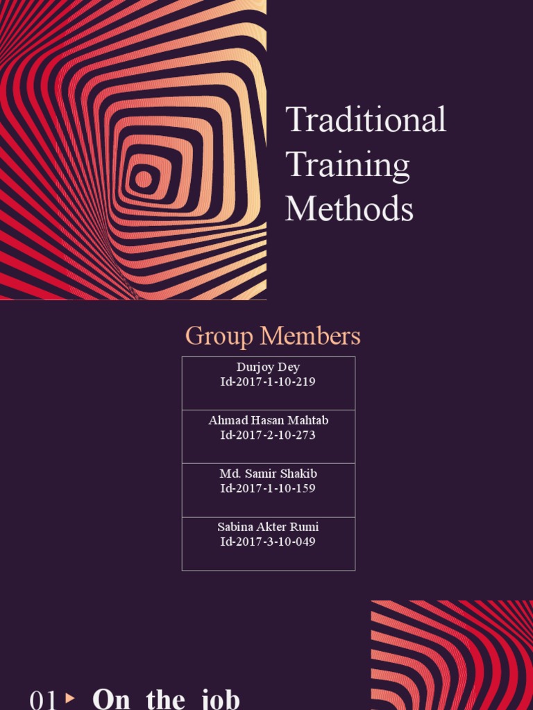 Overview of Traditional Training Methods | PDF | Simulation ...