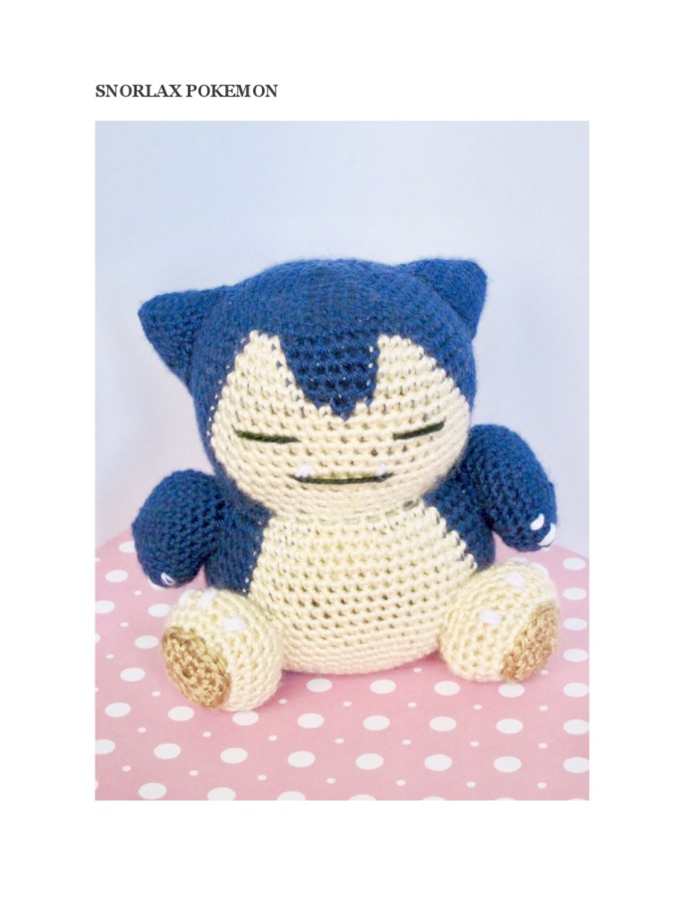Snorlax Pokemon | PDF | Crochet | Weaving