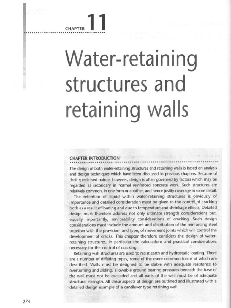 Water Retaining Structures-Design | PDF