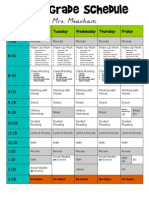1st Grade Daily Schedule | PDF