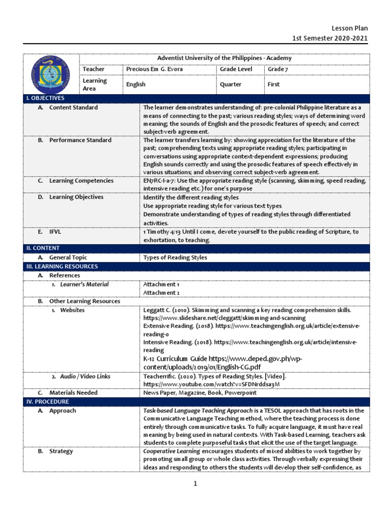 Lesson-Plan - Modals of Obligation | Download Free PDF | Speed Reading ...