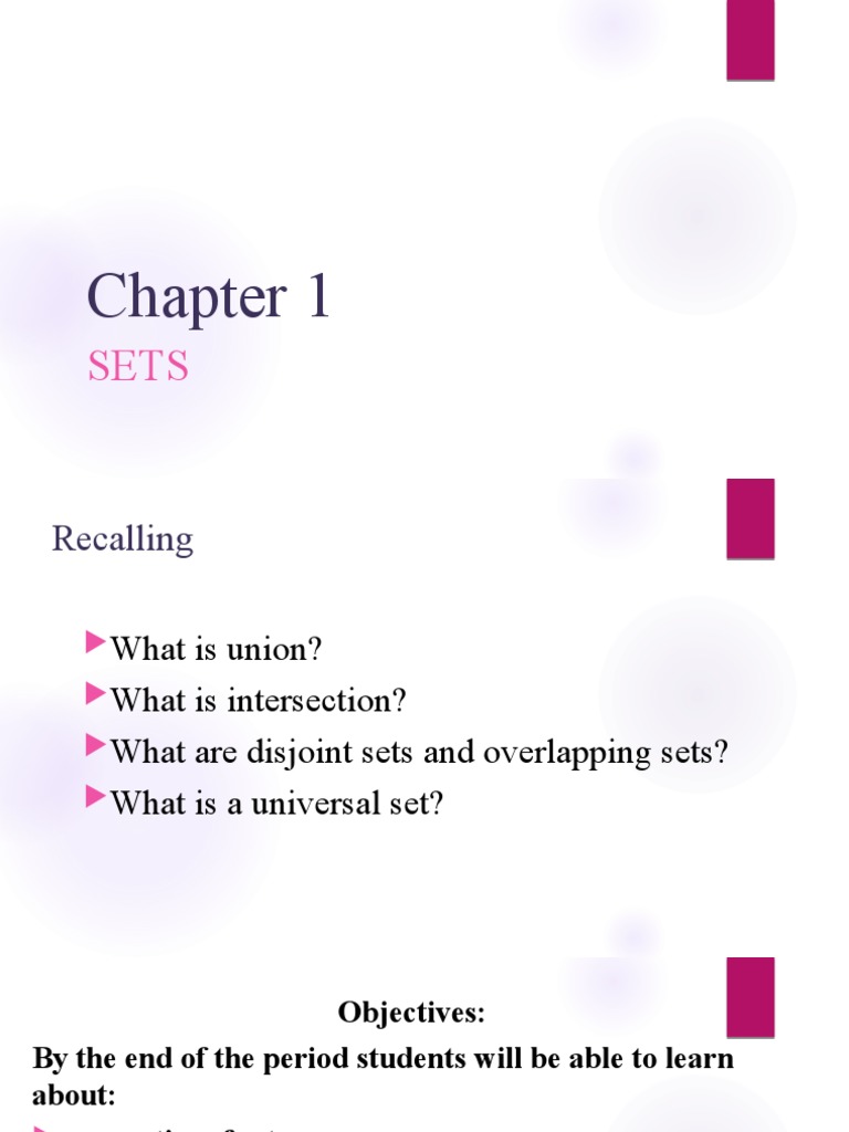 Chapter 1 Sets (Ex 1.5) | PDF | Mathematics | Mathematical Concepts