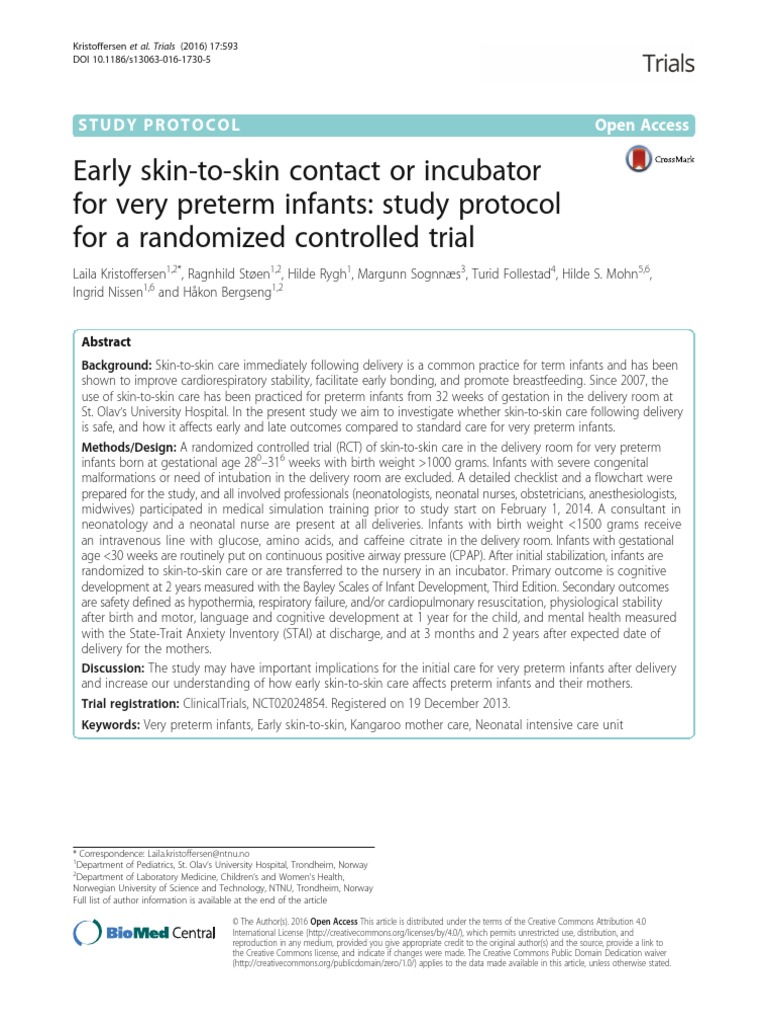 Skin To Skin | PDF | Neonatal Intensive Care Unit | Preterm Birth