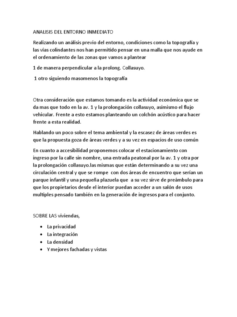 Analisis Del Entorno Inmediato | PDF