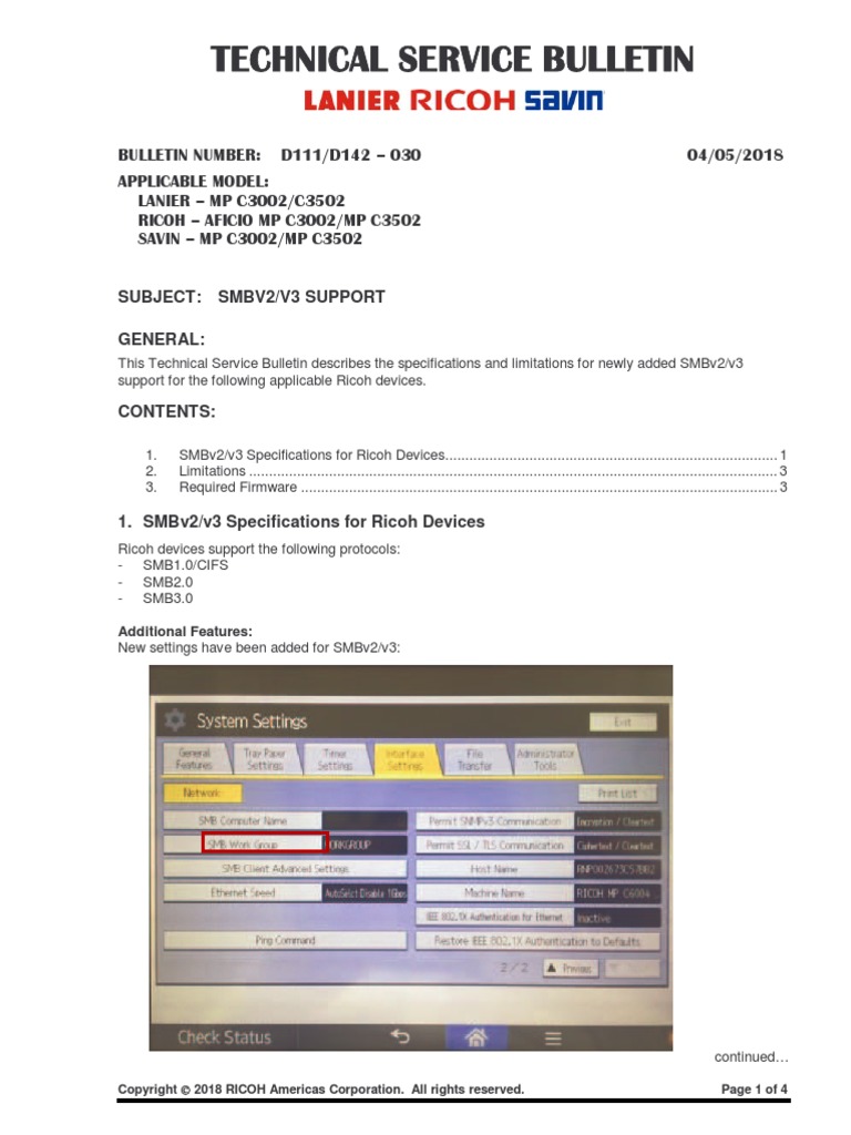 SMBv2 - v3 Support | PDF | Information Technology | Internet Protocols