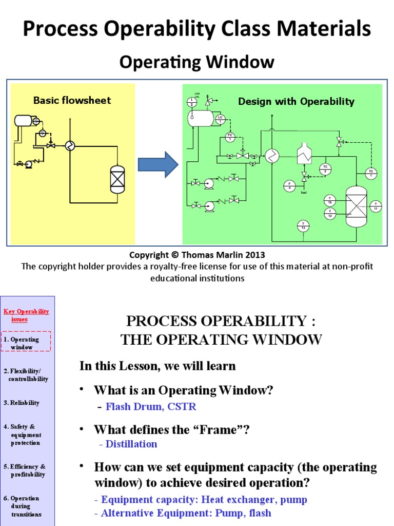 Operating Window: Process Operability Class Materials | PDF | Pump ...