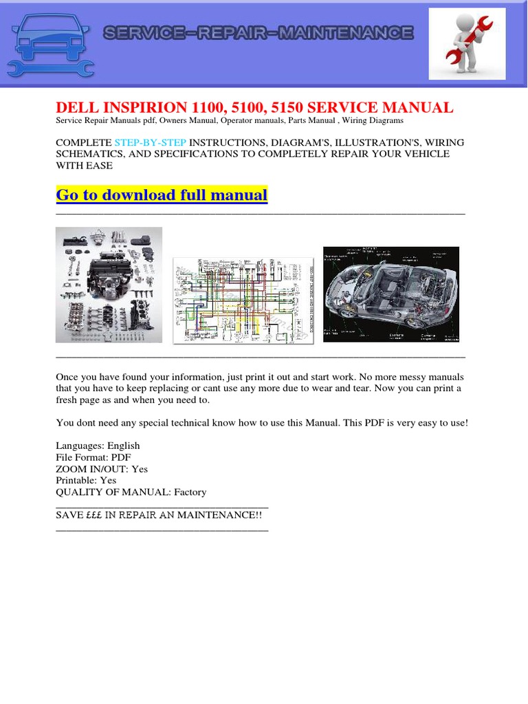 Dell Inspirion 1100, 5100, 5150 Service Manual | PDF | Business