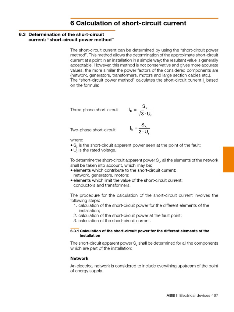 Short-Circuit Current Calculation Guide | PDF | Transformer | Ac Power