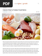 Calories in Indian Food Chart PDF With List Download | PDF | Indian ...