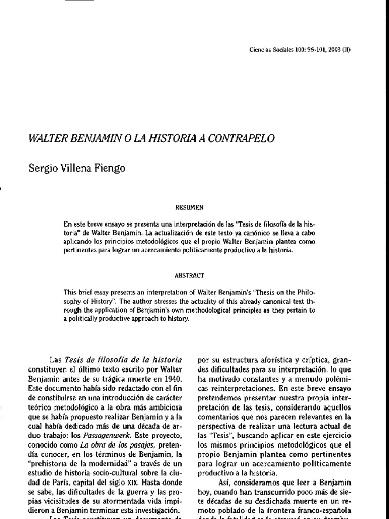 Walter Benjamin 0 La Historia A Contrapelo | PDF | Dialéctico | Theodor W. Adorno