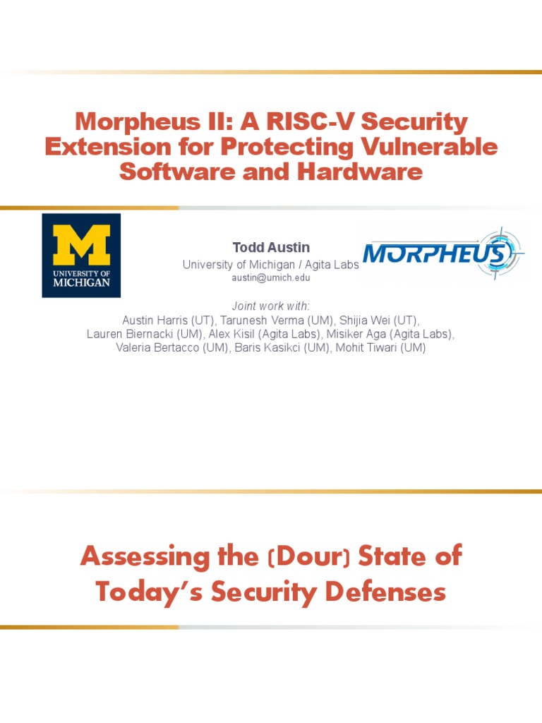 Morpheus II: A RISC-V Security Extension For Protecting Vulnerable ...