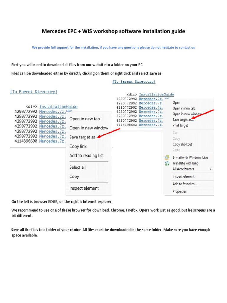 Mercedes EPC + WIS Workshop Software Installation Guide | PDF