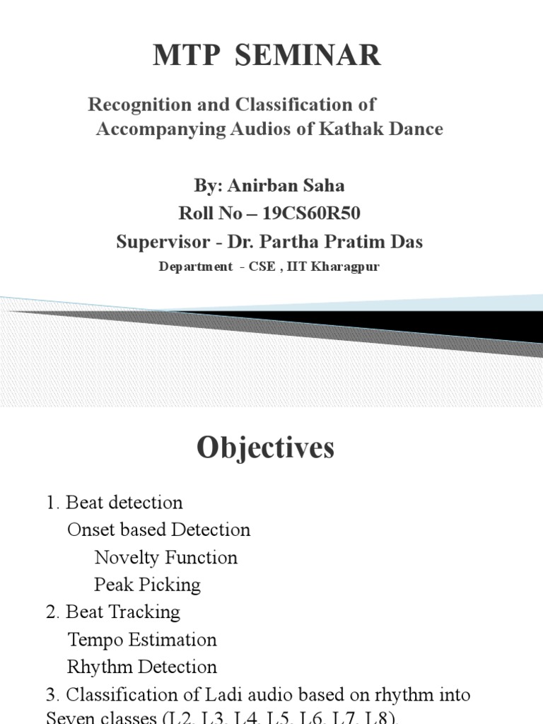 Classification Of Accompanying Audios Of Kathak Dance Pdf Autocorrelation Tempo
