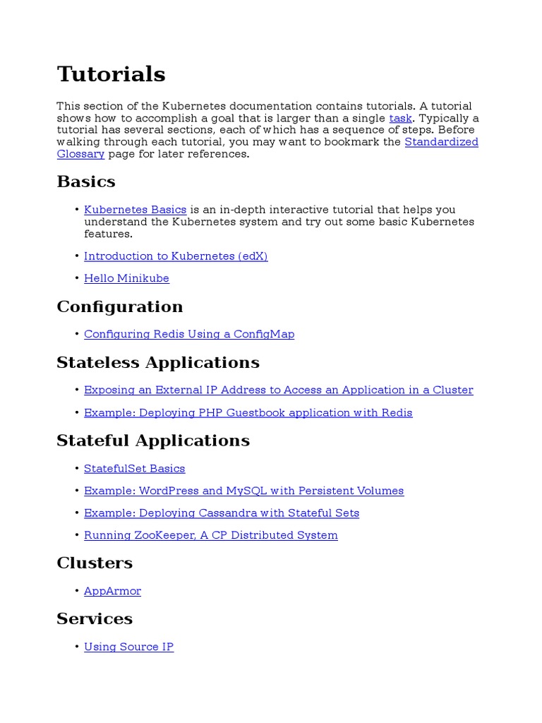 Kubernetes Tutorials | PDF | Computer Cluster | Systems Engineering
