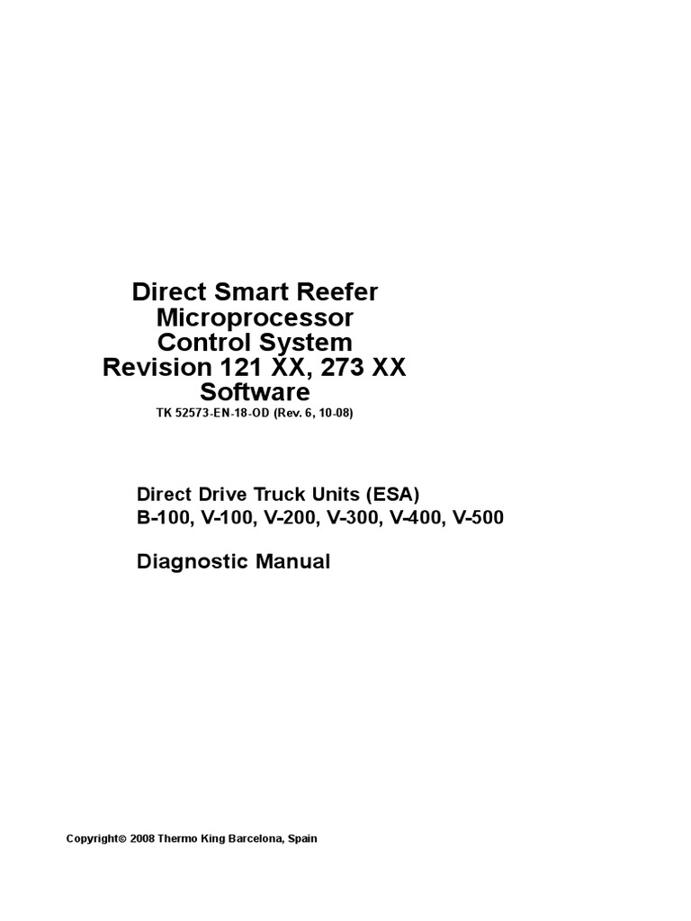 Direct Smart Reefer Microprocessor Control System Revision 121 XX, 273 ...