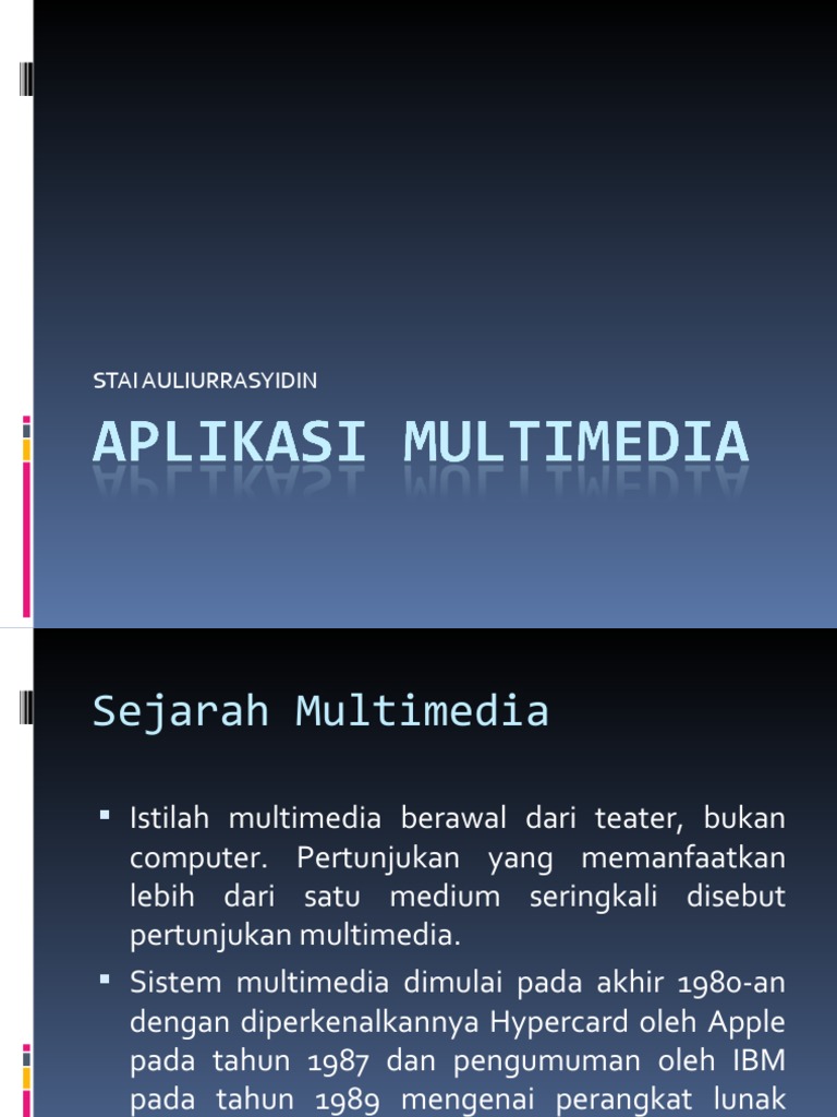 Aplikasi Multimedia | PDF